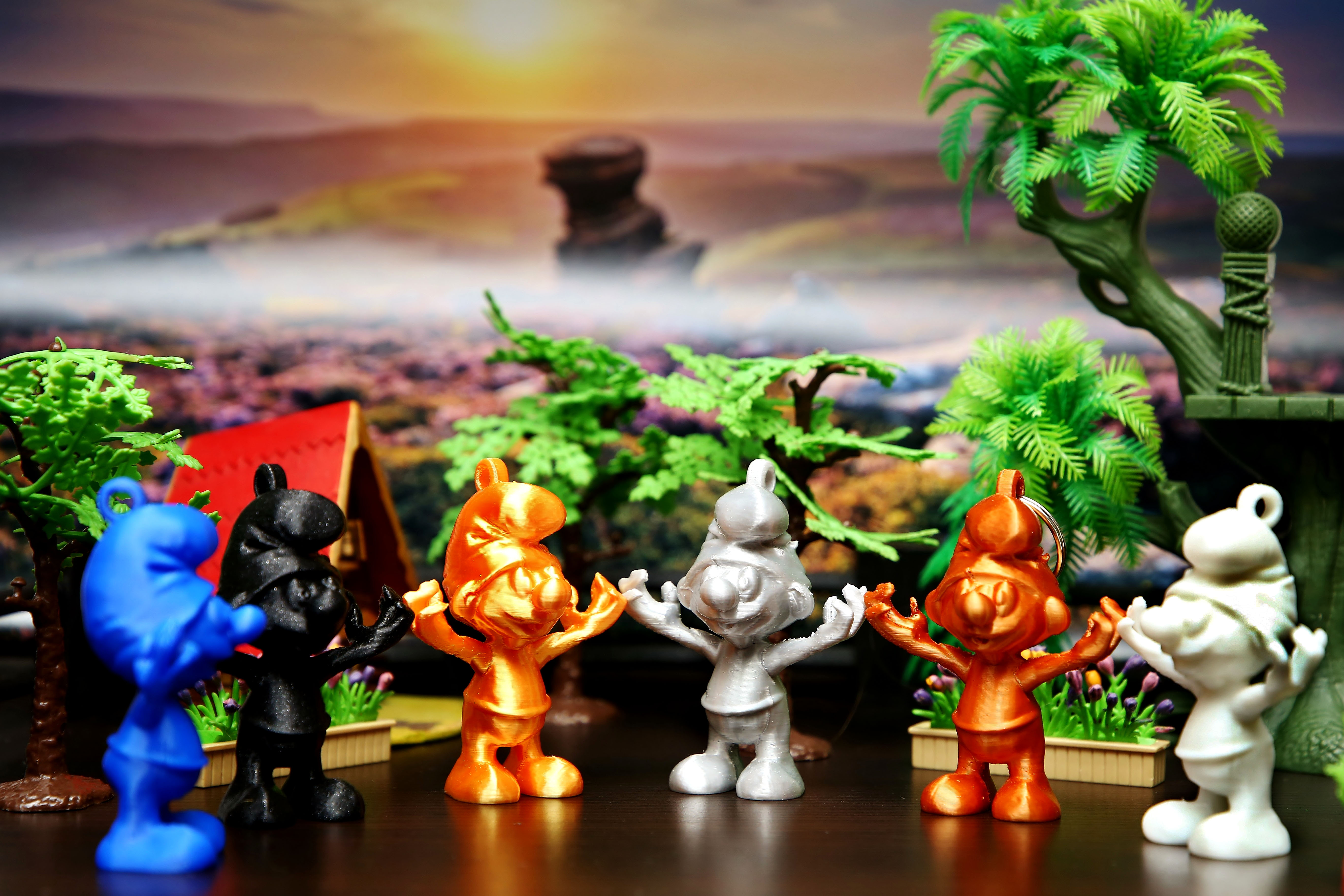 Smurf keychain / Christmas ornament by 3D PRINT | Download free STL ...