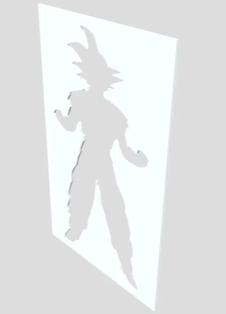 goku drawing template by shibafactory | Download free STL model ...