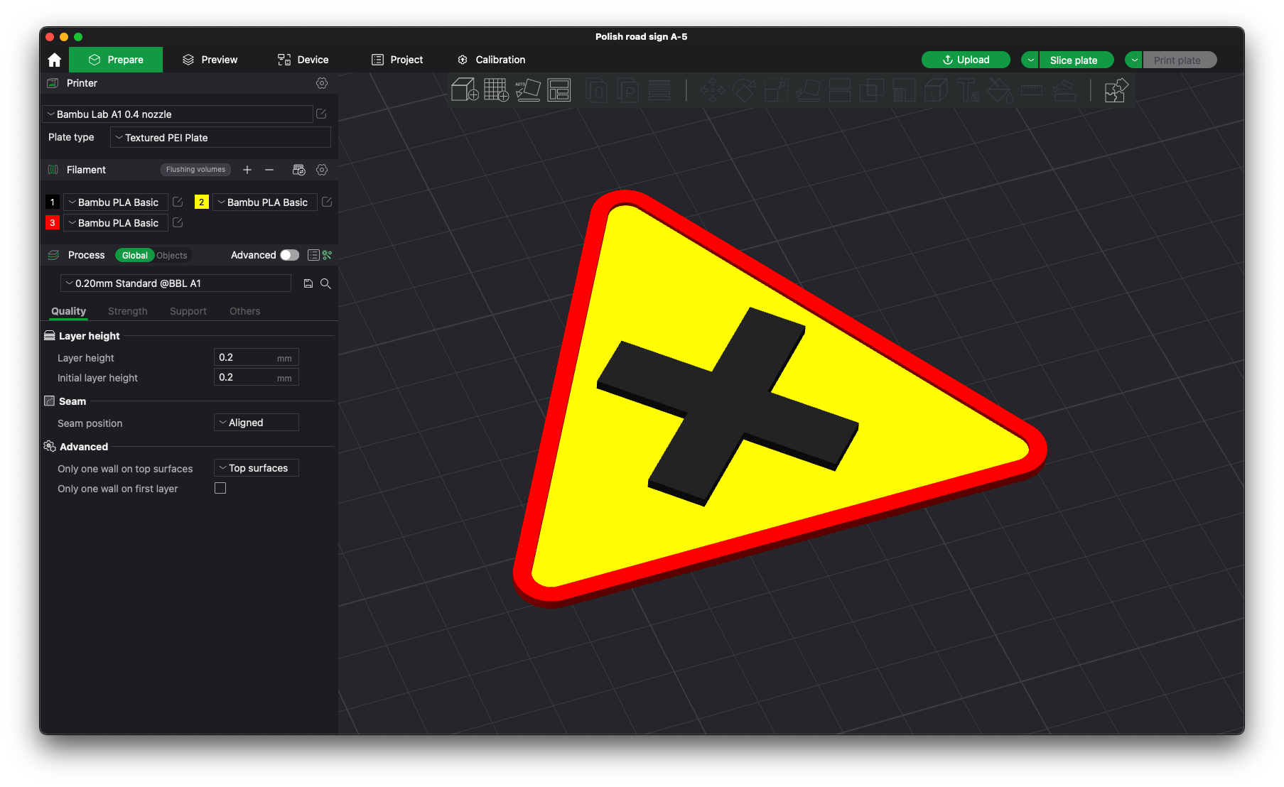 Polish road sign A-5 by Rafal Branczu | Download free STL model ...