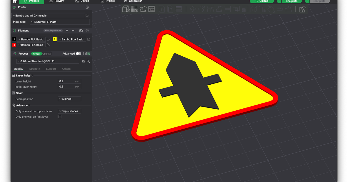 Polish road sign A-6a by Rafal Branczu | Download free STL model ...