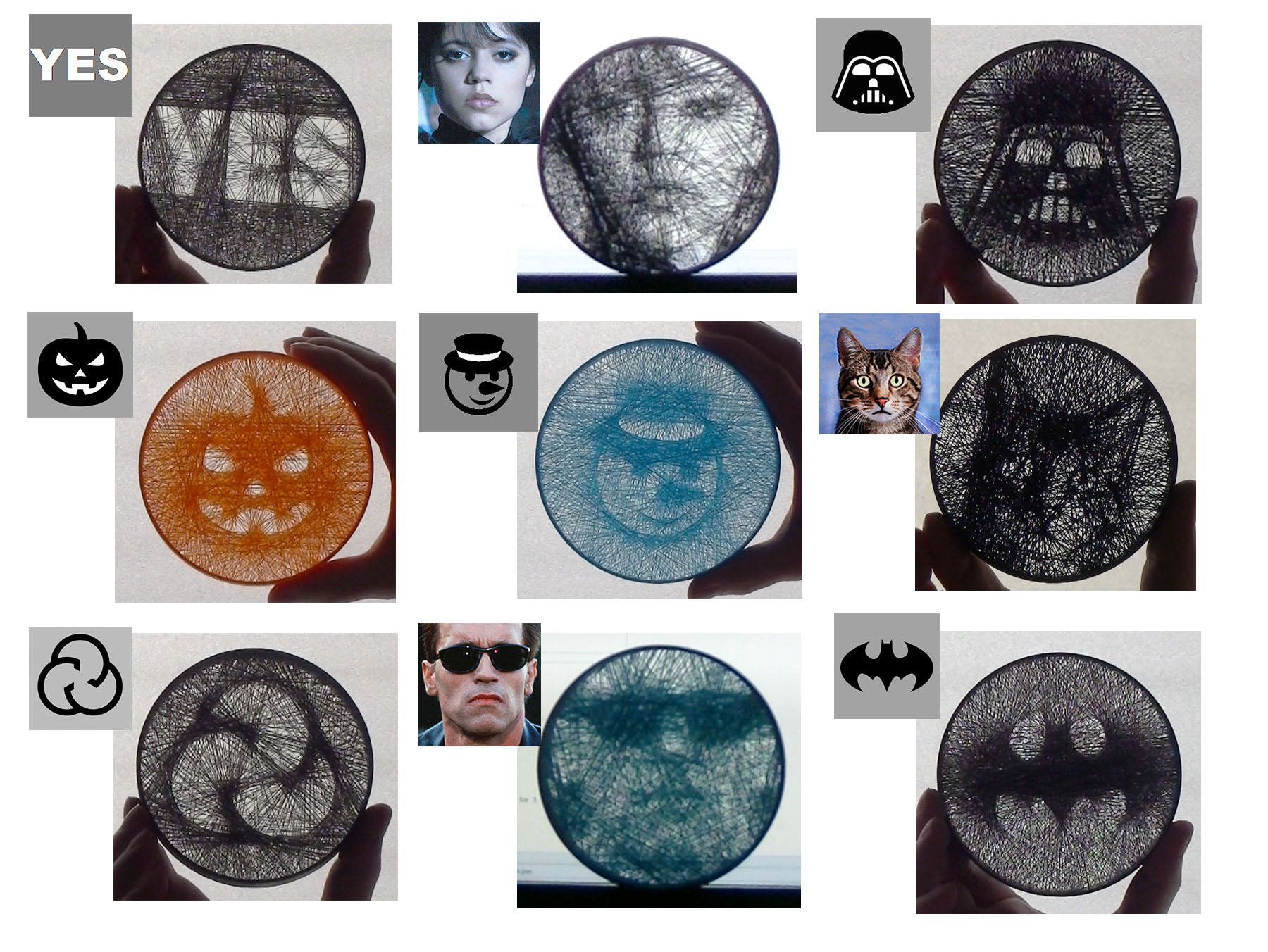 String art (set of 14 STLs) by Print-in-Place_Fun | Download free STL ...