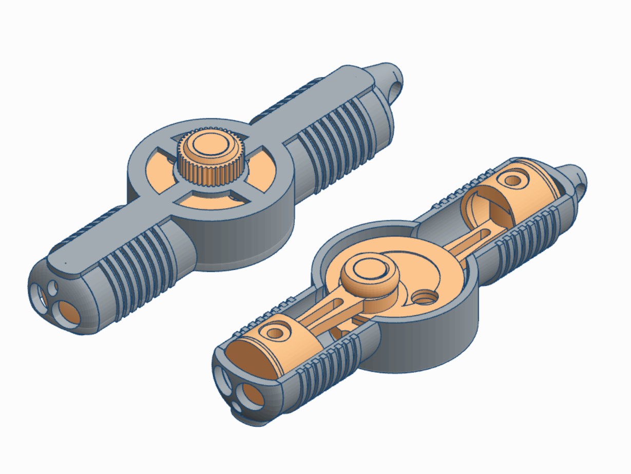 Boxer-Engine KeyRing by Bootjevaarder | Download free STL model ...