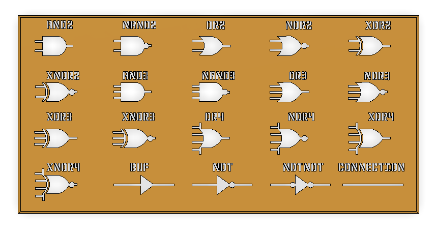 Drawing template Logic gates by 3D Rejsen | Download free STL model ...