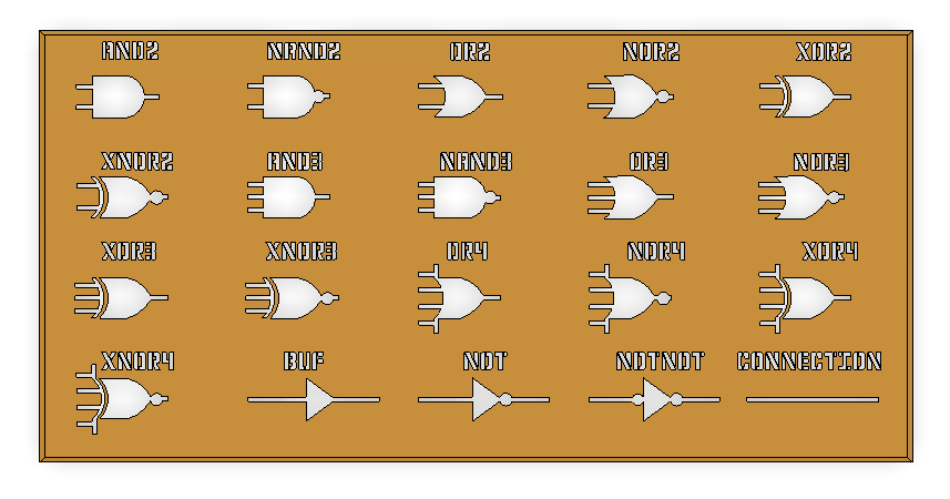 Drawing template Logic gates by 3D Rejsen | Download free STL model ...