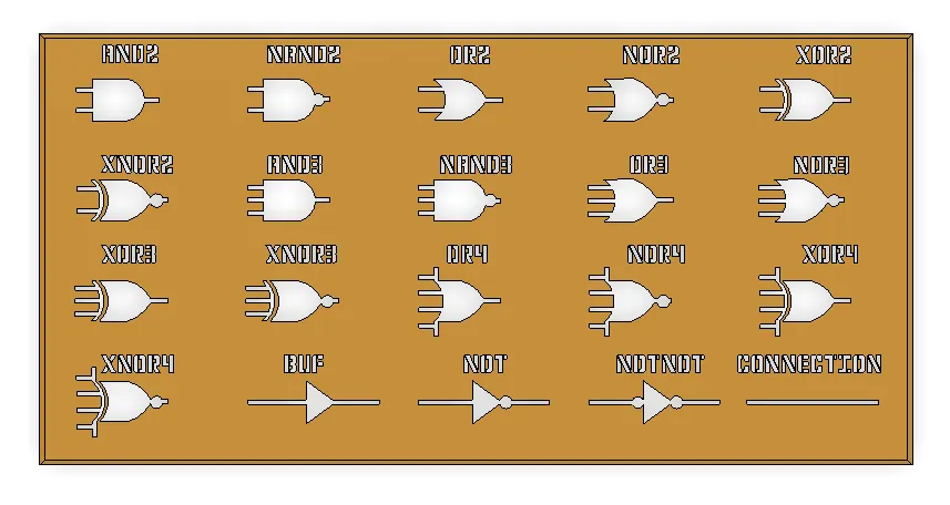 Drawing template Logic gates by 3D Rejsen | Download free STL model ...