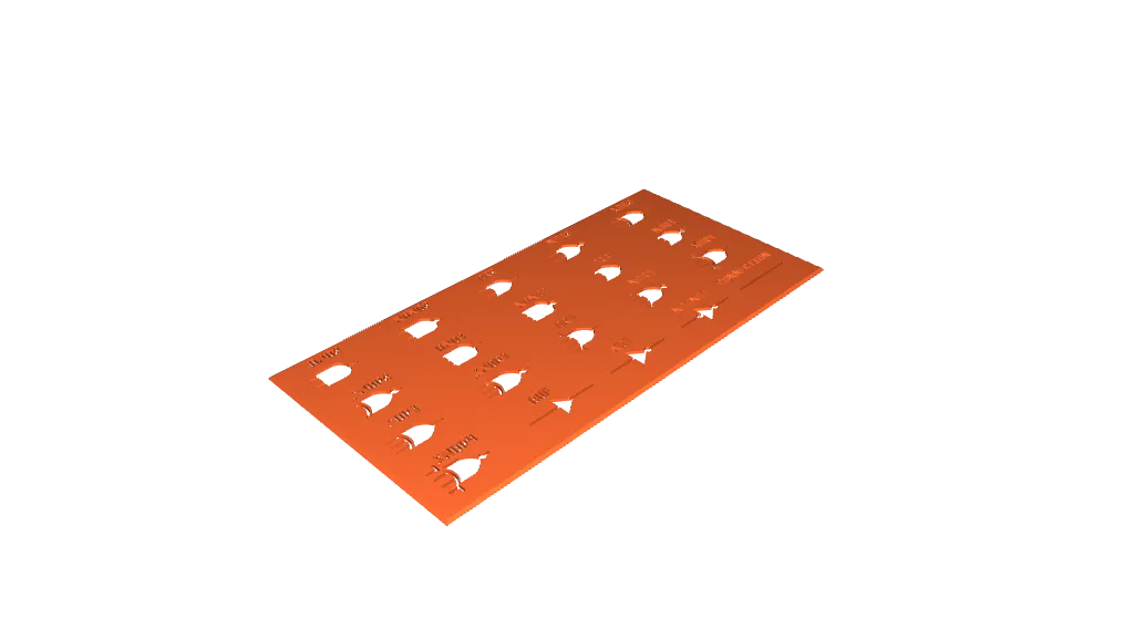 Drawing template Logic gates by 3D Rejsen | Download free STL model ...