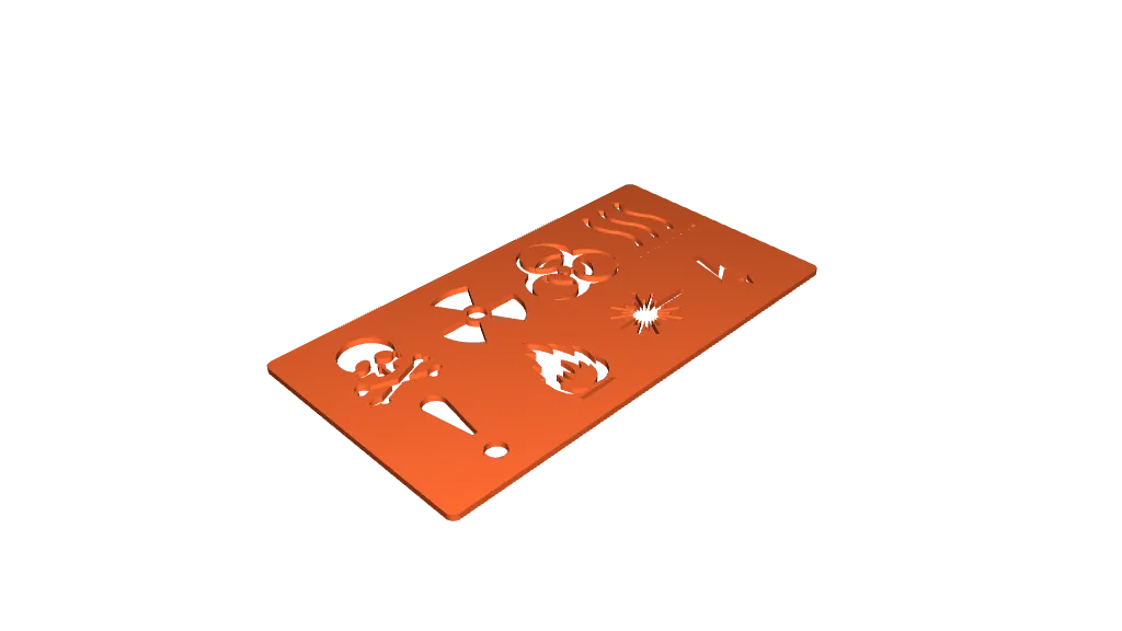 Hazardous Symbols Stencil by Vic | Download free STL model | Printables.com