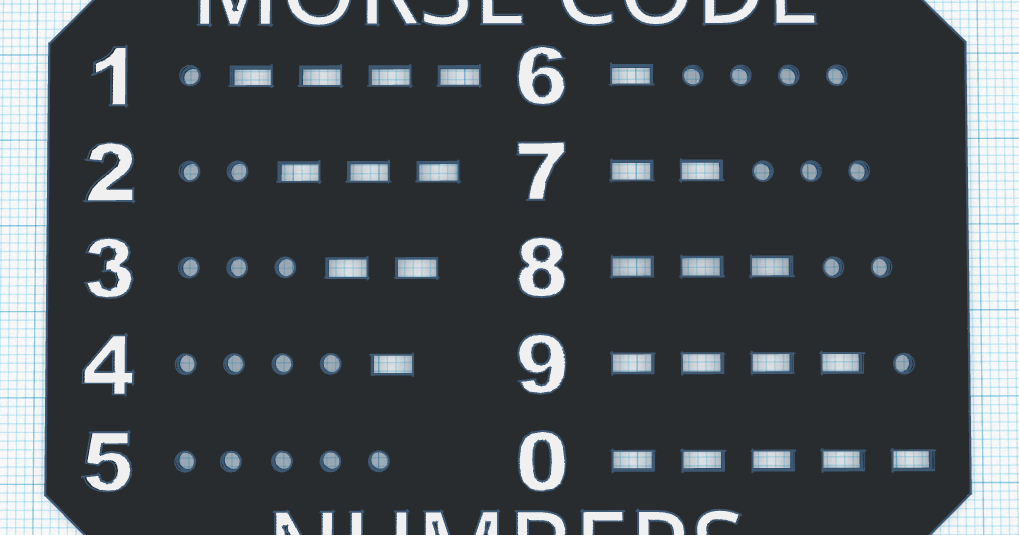 Morse Code Template - Numbers by 3Dinfinity | Download free STL model ...