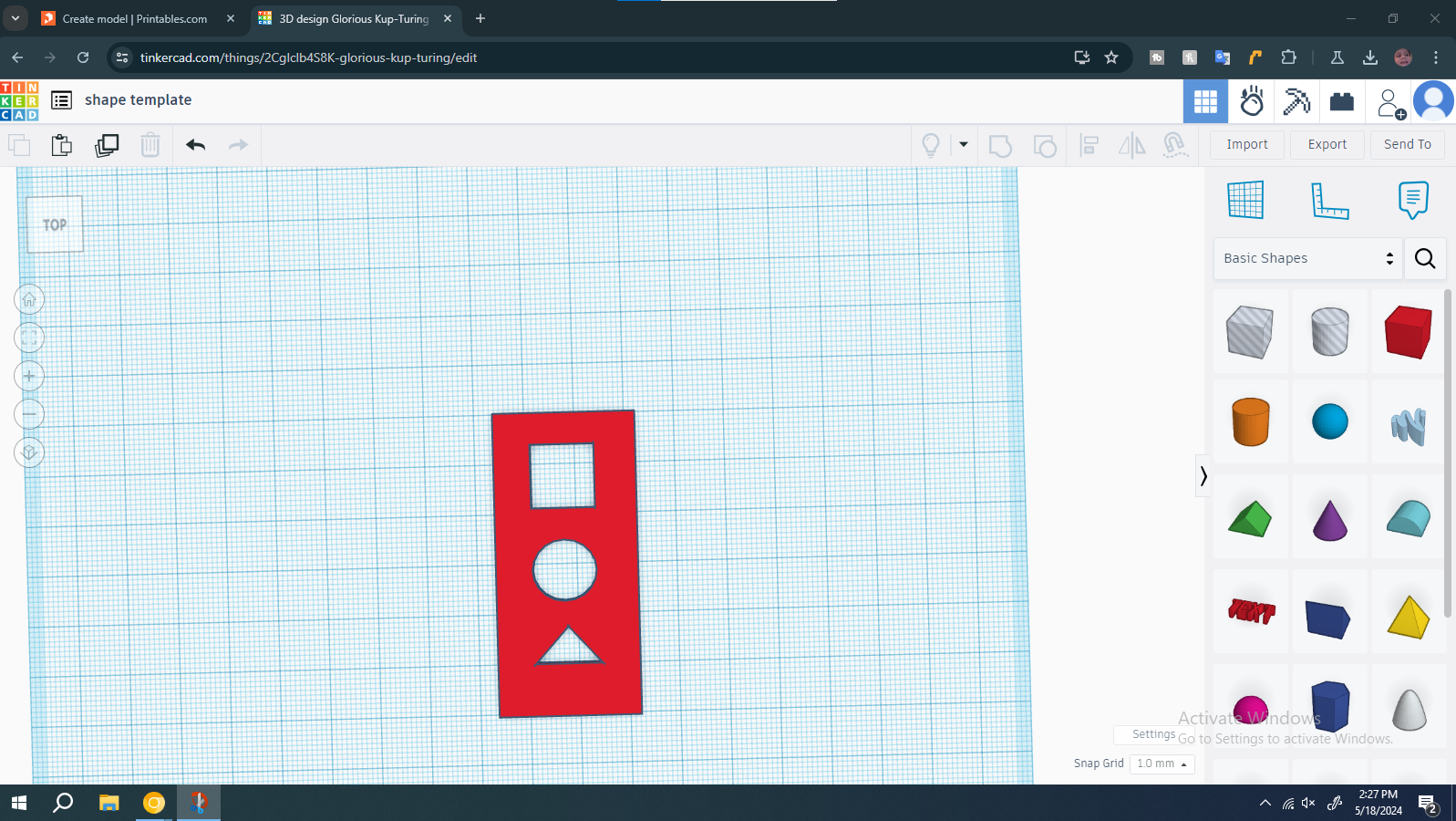 simple shape template by joel | Download free STL model | Printables.com