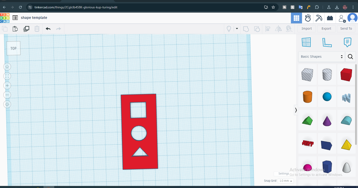 simple shape template by joel | Download free STL model | Printables.com