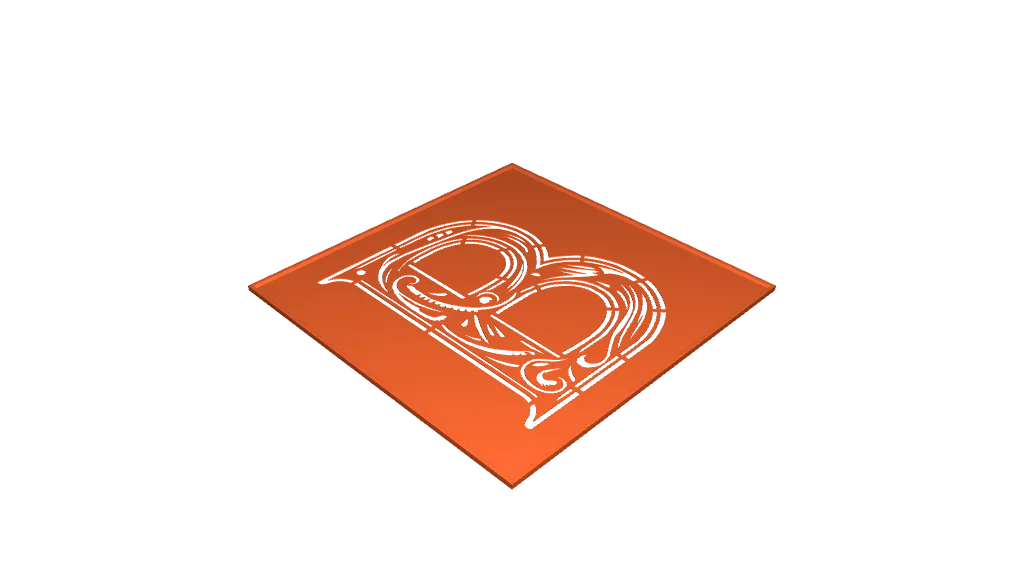 Stencil: Letter B by Nina Máčová | Download free STL model | Printables.com