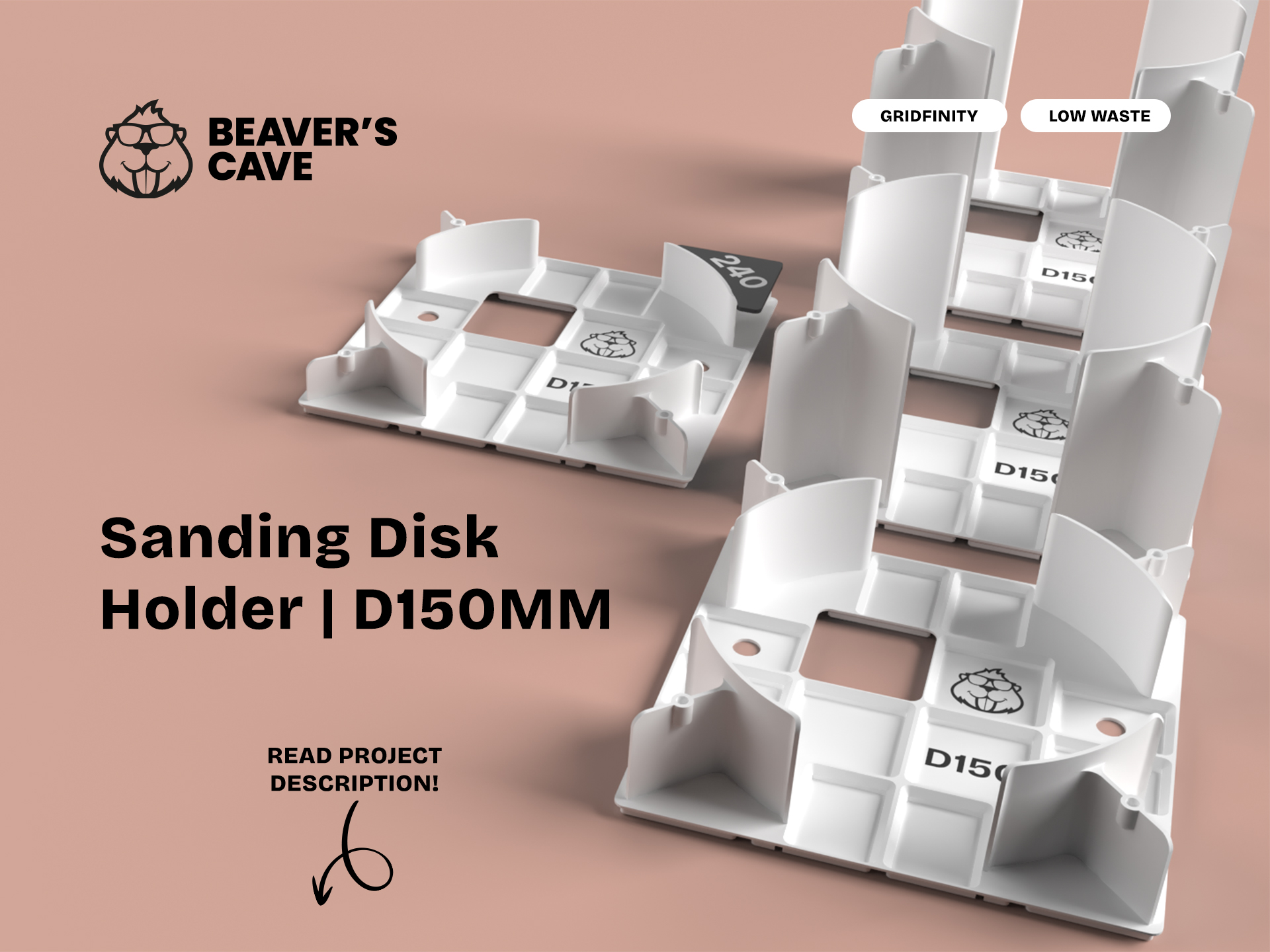 D150 | Sanding Disc Organize | Gridfinity Holder by Beaver's Cave ...