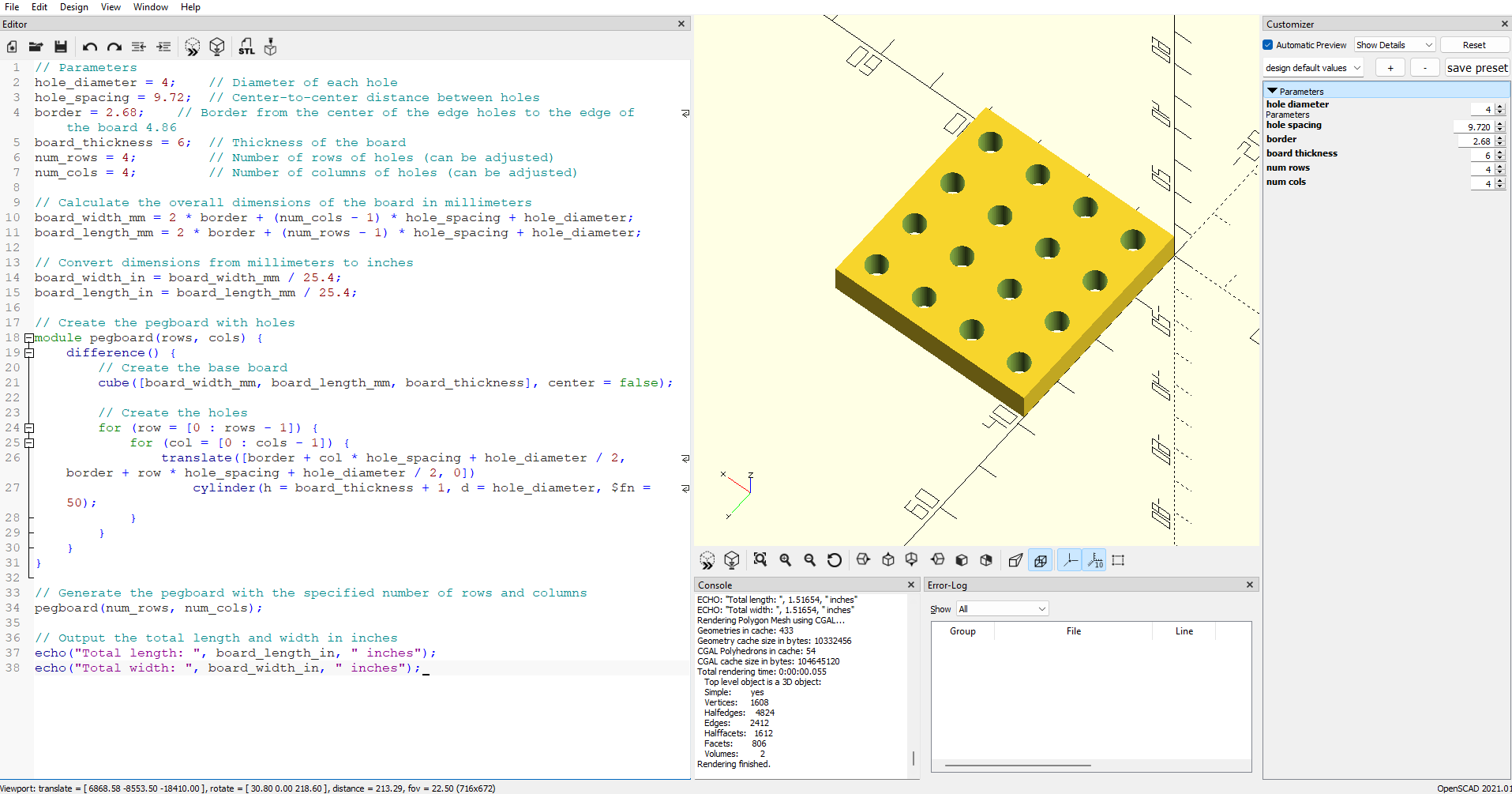 Custom Toolgrid Boards - OpenSCAD by MaxTheSpy | Download free STL ...