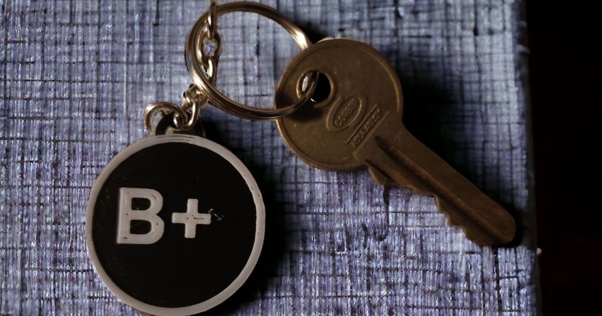 Keychain B+ v.1 by 3d Rebels | Download free STL model | Printables.com
