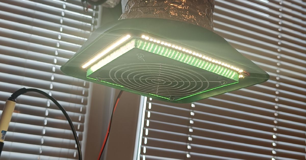 Fan Air Vent with LEDs by Pan String | Download free STL model ...