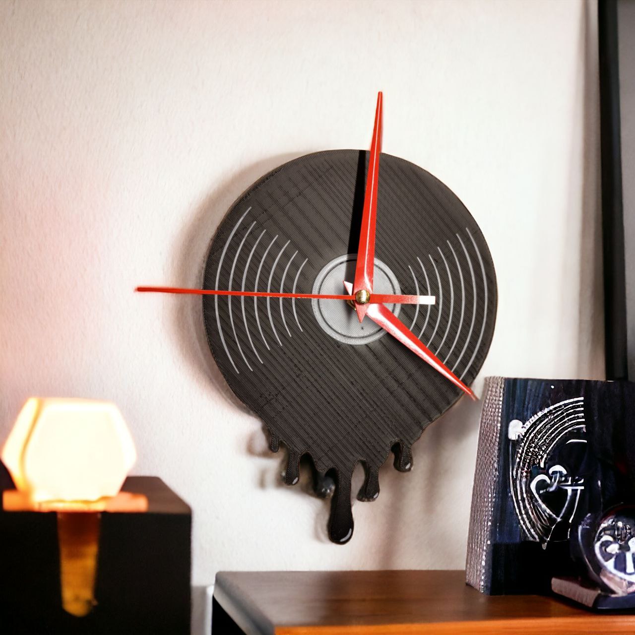 LP clock Melted 2 by virtuprinto | Download free STL model | Printables.com