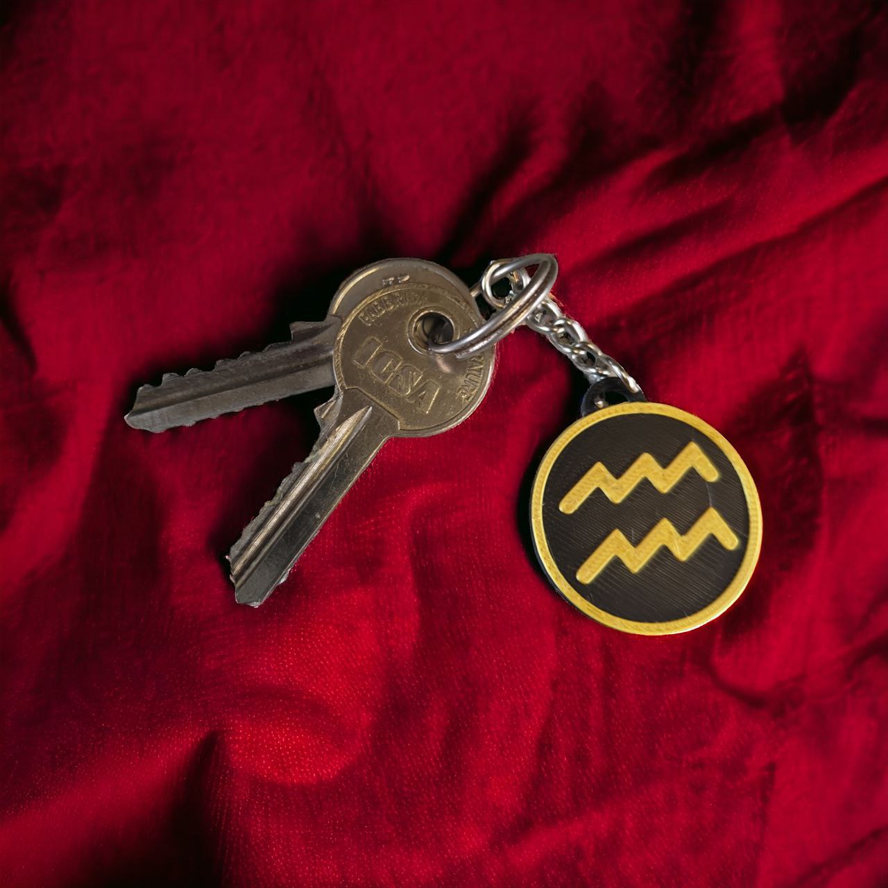 Keychain Aquarius by virtuprinto | Download free STL model | Printables.com