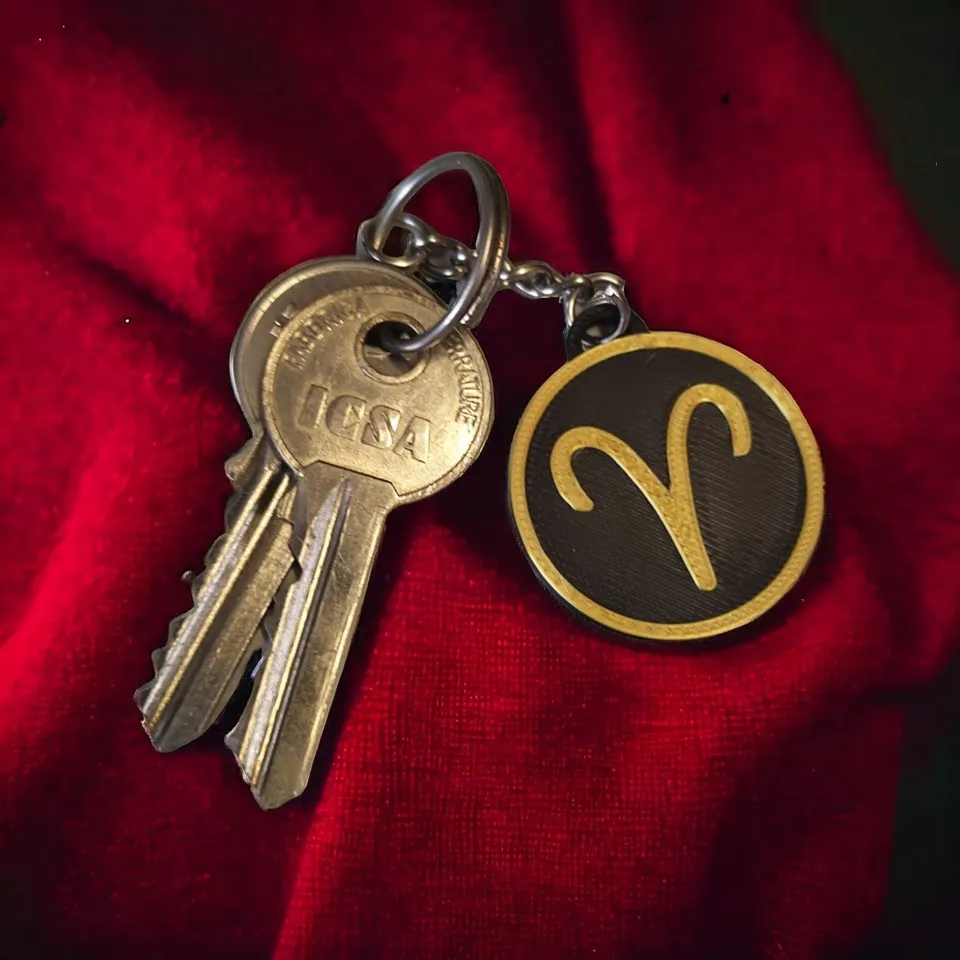 Keychain Aries by virtuprinto | Download free STL model | Printables.com
