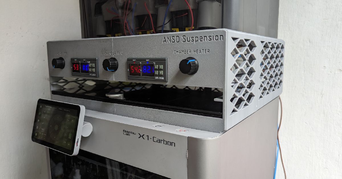 ANSO - Bambu X1C Chamber heater + AMS dryer + Stand + LED par ANSO ...