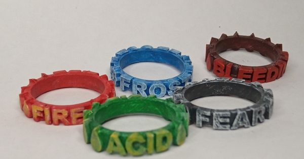 RPG Condition Rings by argylefox | Download free STL model | Printables.com