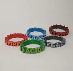 Starfinder Condition Rings by Nitrocubane | Download free STL model ...