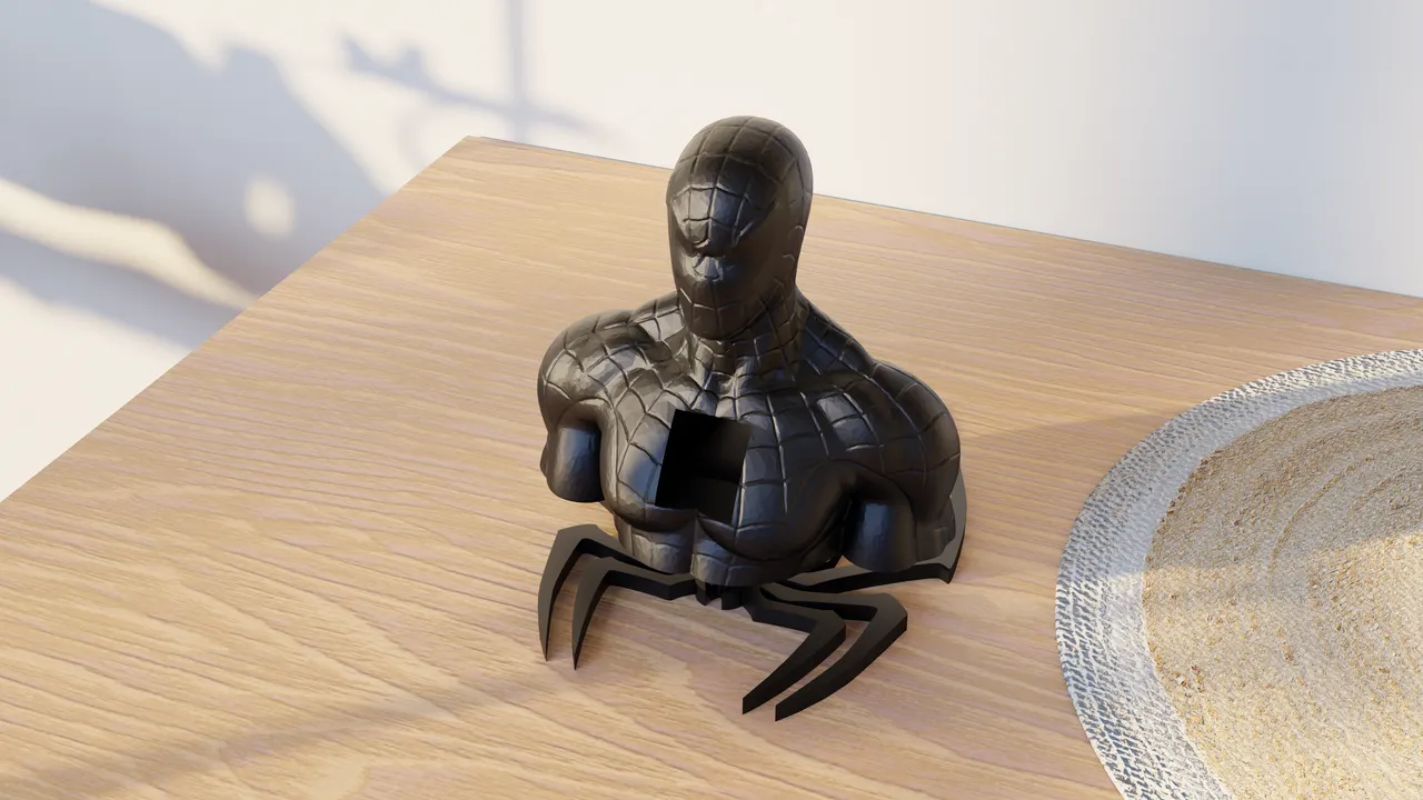 Spider man Bust with support by Perinhoo | Download free STL model ...
