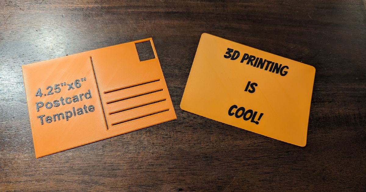 Postcard Template by Matt Gard | Download free STL model | Printables.com