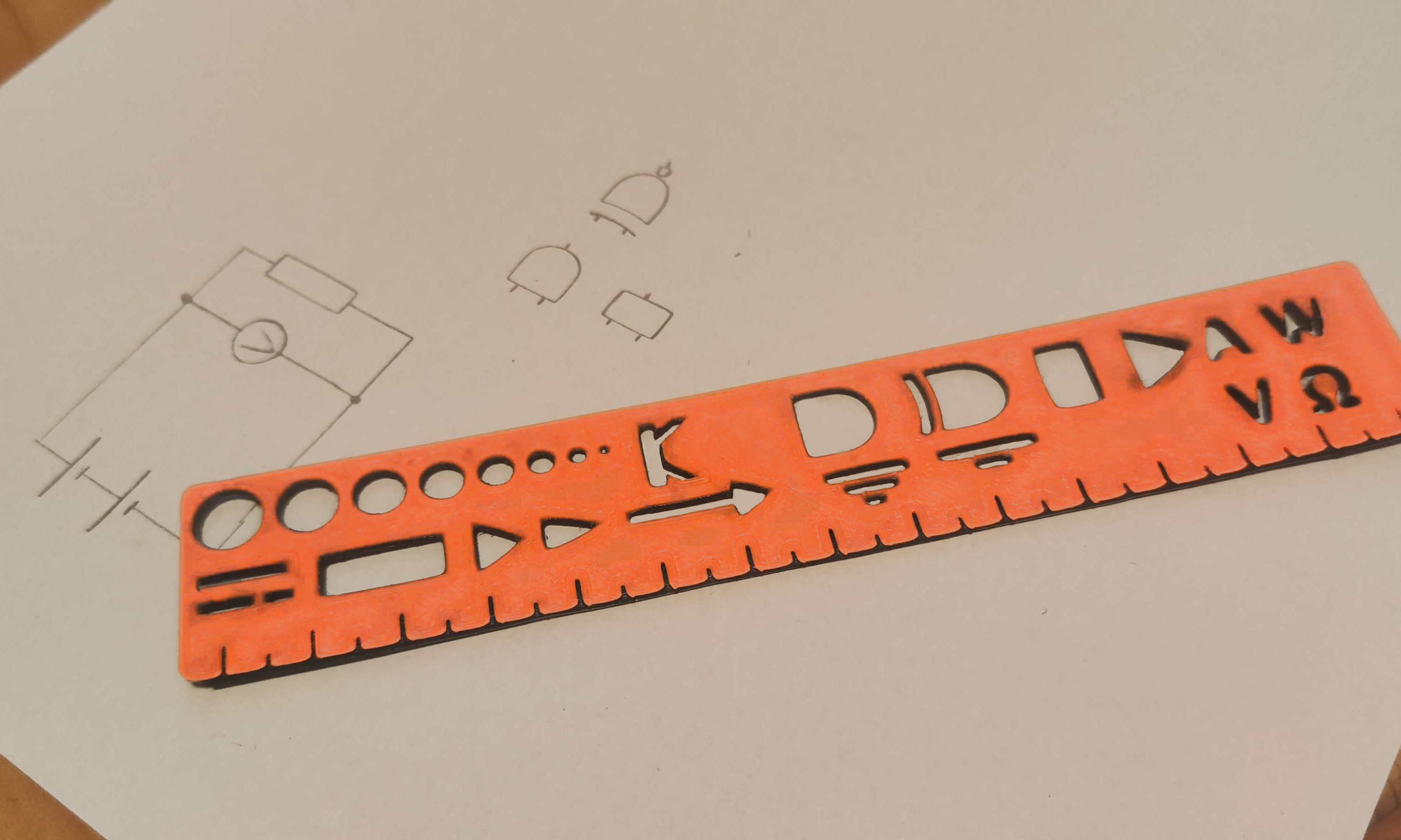 Template Ruler with Electrical Diagrams von Wilda | Kostenloses STL ...