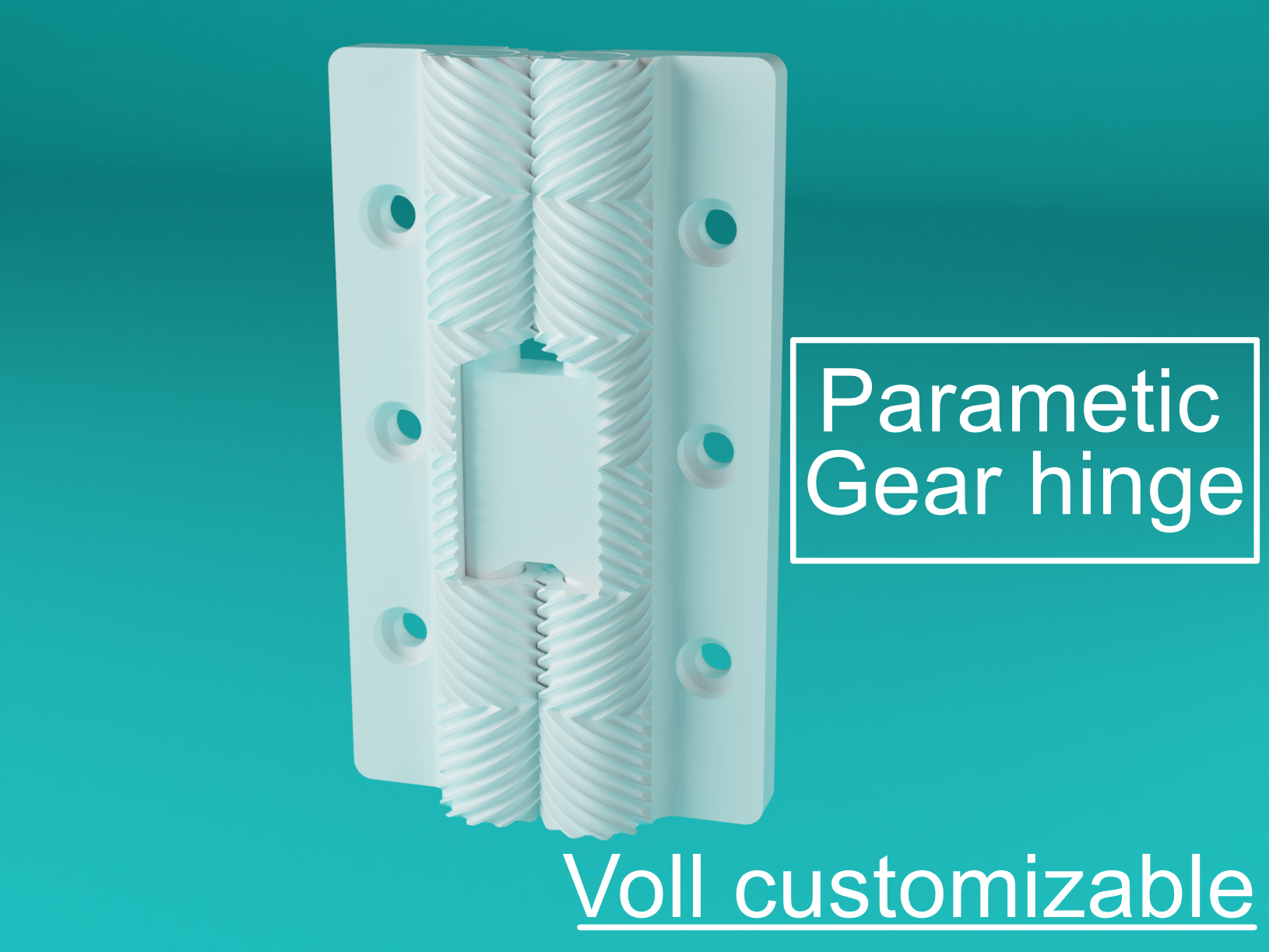 Parametic Gear Hinge by I.Hawel | Download free STL model | Printables.com