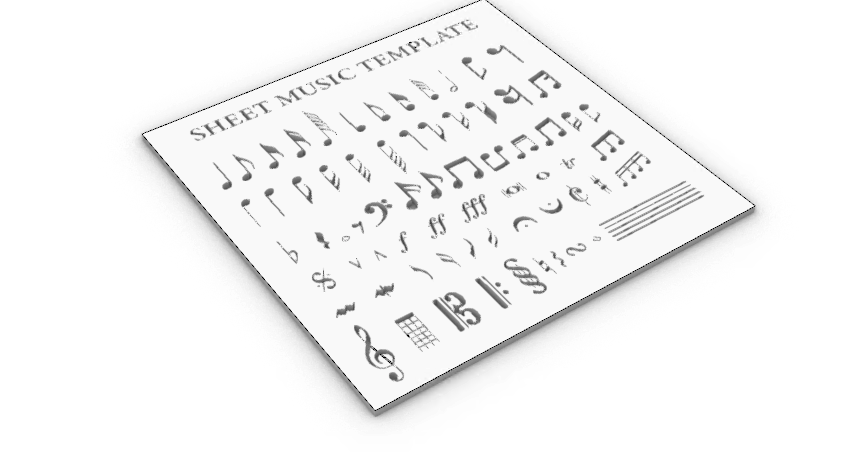 Sheet Music Stencil by Jakicaki | Download free STL model | Printables.com