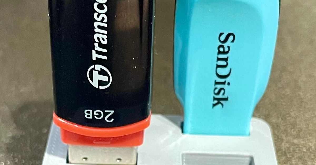 Gridfinity with pin USB A stick storage by Iain Hay | Download free STL model | Printables.com