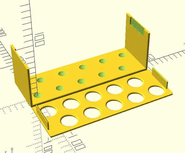 Parametrized Lab Tube Rack (OpenSCAD) by Bilbo | Download free STL ...