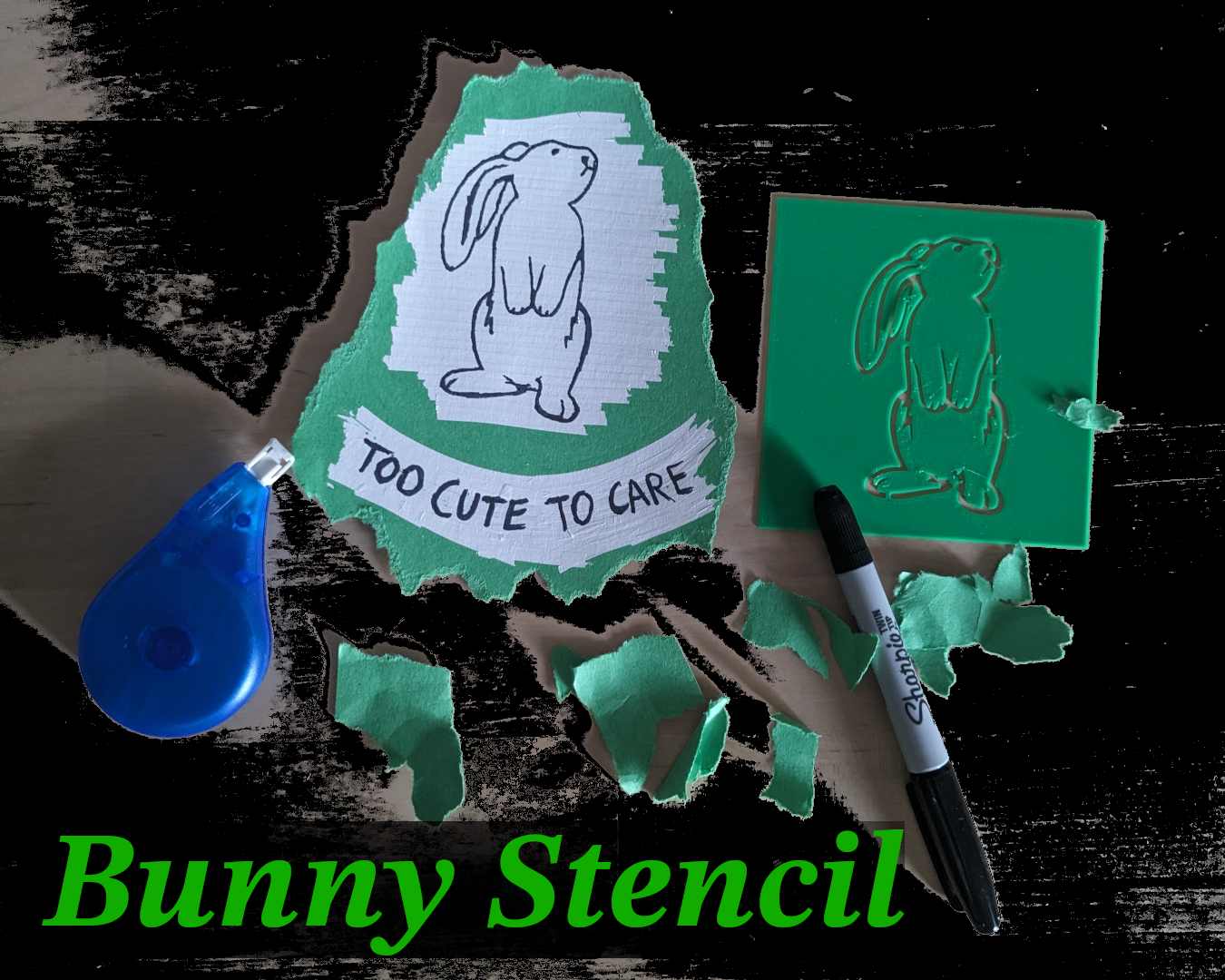 Bunny Rabbit Stencil by Shane Loretz | Download free STL model ...