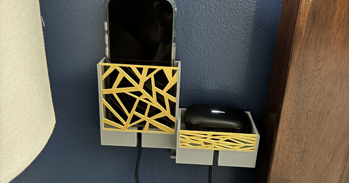 Wall Mounted Phone, Glasses, Tech Holder by AbnormAnomaly | Download ...