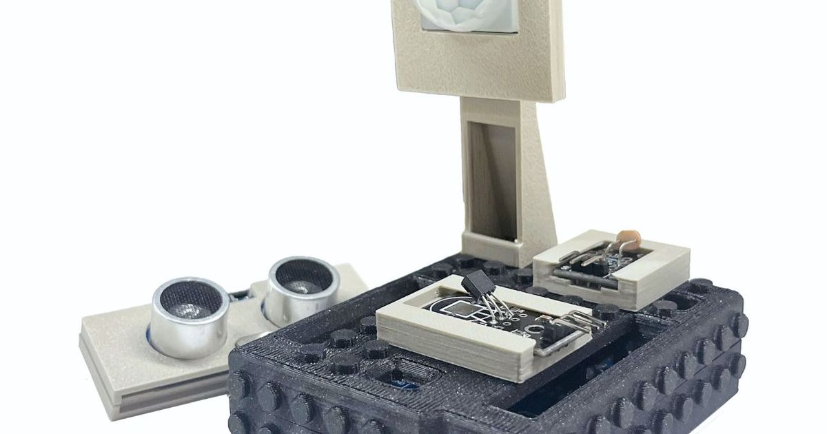 Microcontroller R3 Case with LDR, PIR, Ultrasonic and Dalas Sensors ...