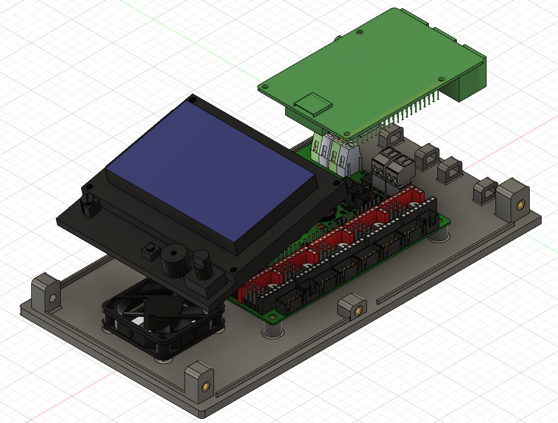 SKR v2 Electronics Case for use with the BTT TFT35-MZ Screen & Raspberry Pi 3B+ by djos_1475 ...