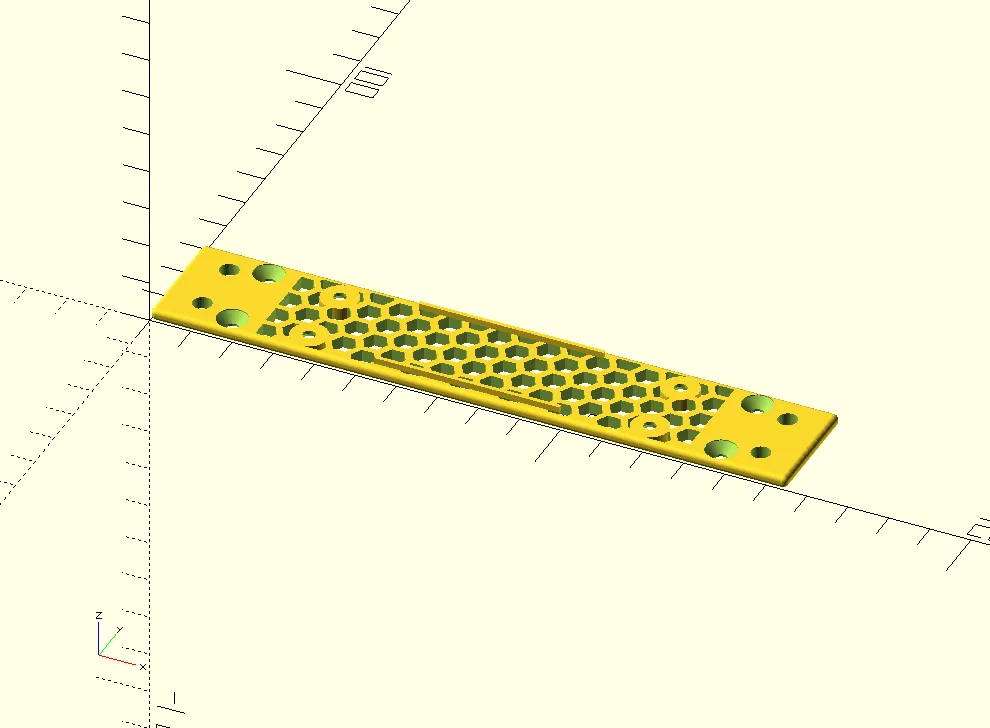 6'' Rack RPi mesh frontplate by Przemek Grondek | Download free STL ...