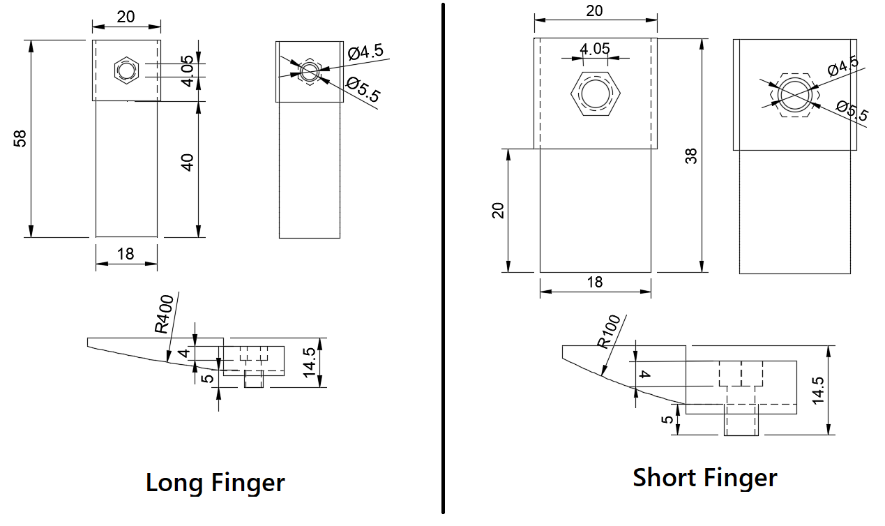 Franka Emika Panda Gripper Fingers (Long and Short) by acl21 | Download ...