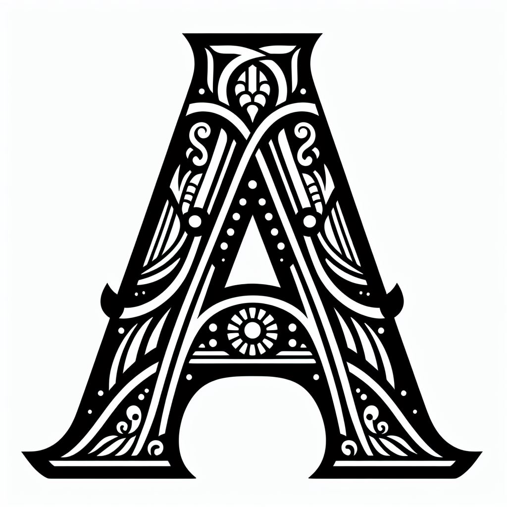 Frottage creation: letter A (version 1) by Nina Máčová | Download free ...