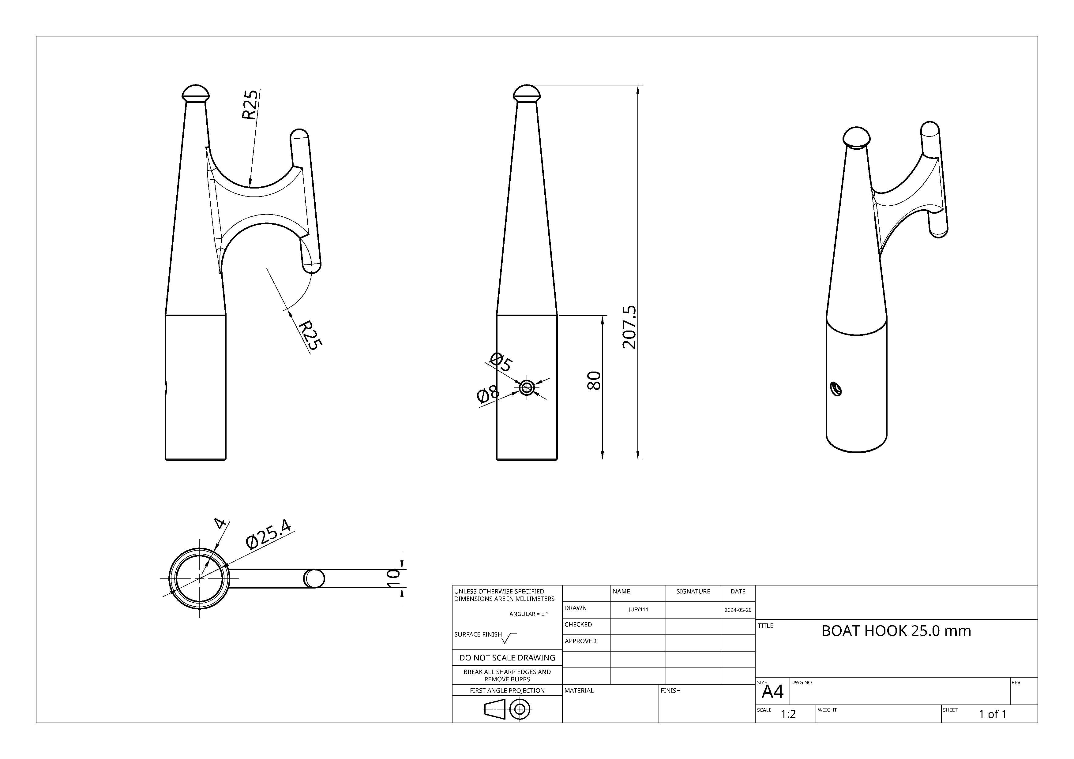 Boat Hook by jufy111 | Download free STL model | Printables.com
