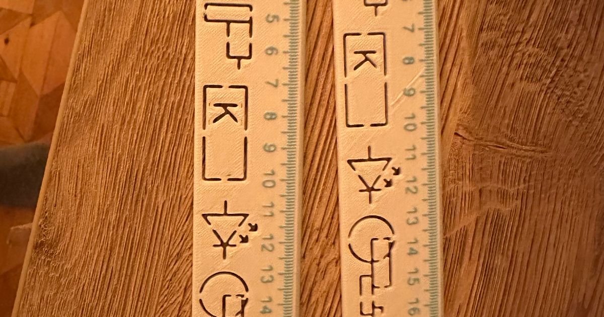 Ruler for the electrical designer by Modelio3D | Download free STL ...