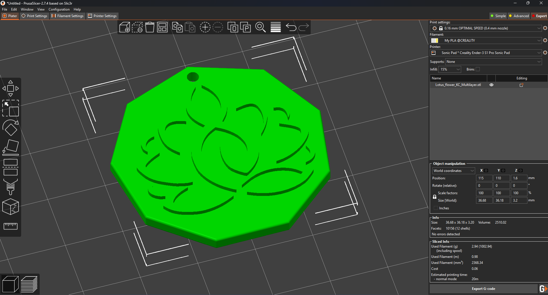 Lotus flower - keychain by florinux | Download free STL model ...