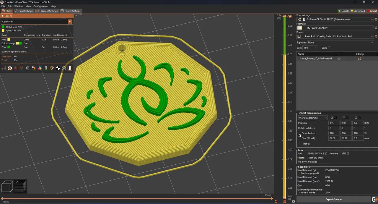 Lotus flower - keychain by florinux | Download free STL model ...