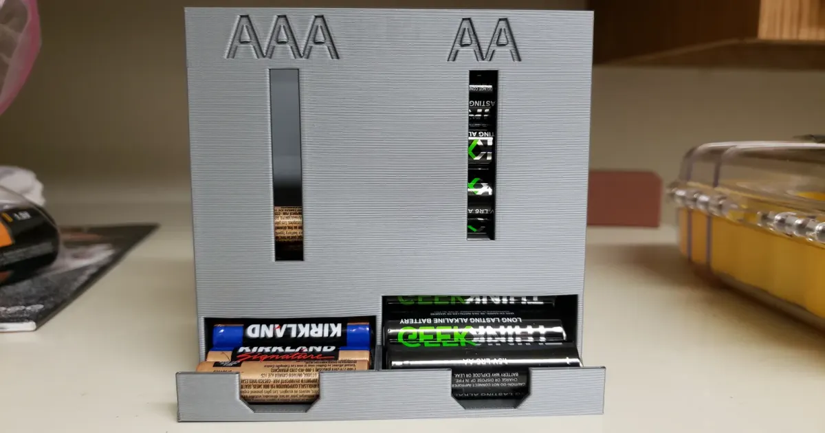 Battery Dispenser With Lid by AZ3D | Download free STL model ...