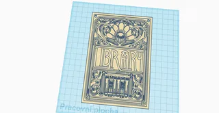 Sign: LIBRARY (4) by Nina Máčová | Download free STL model | Printables.com