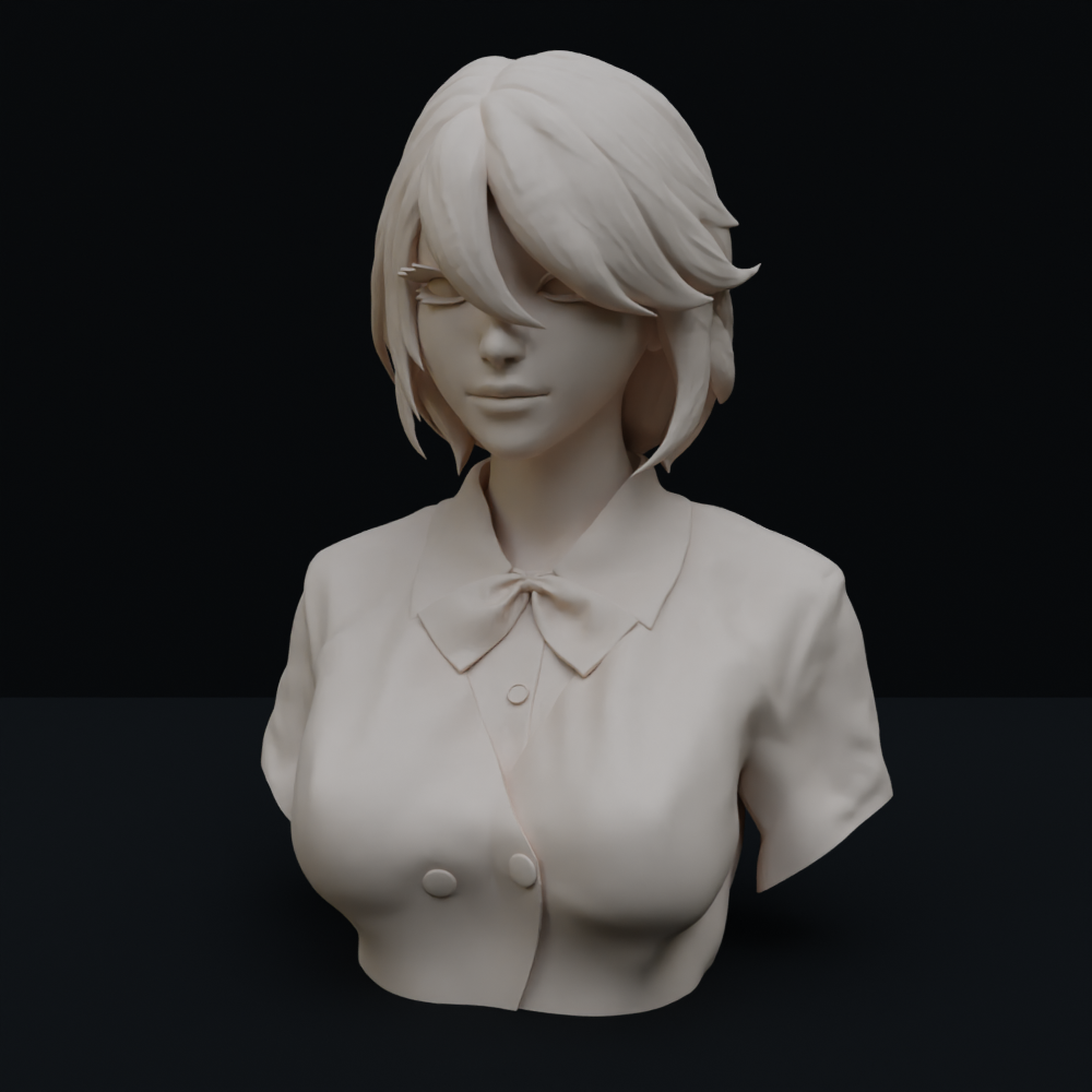 Bust Lady 01 By D3godesign Download Free Stl Model