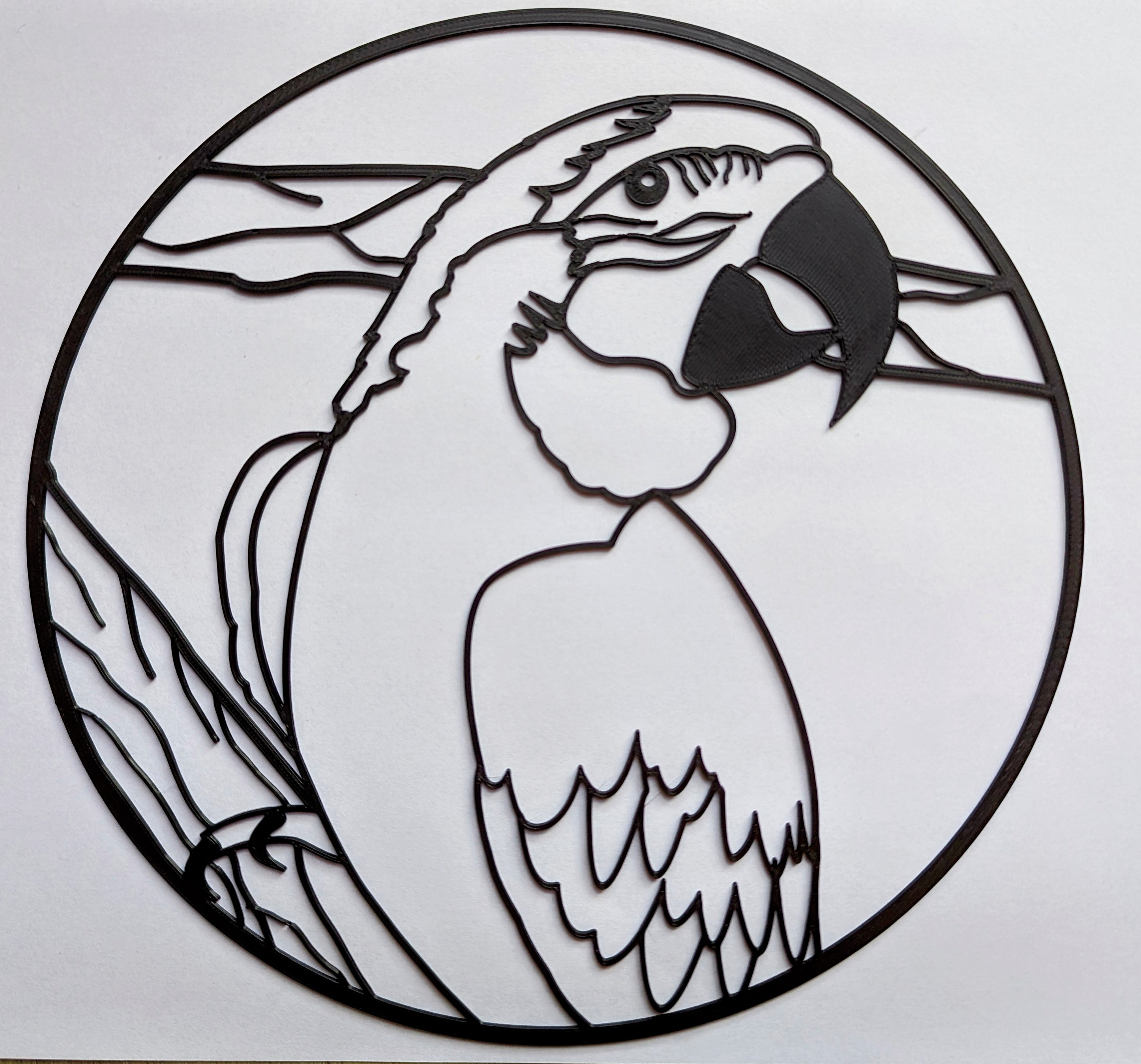 Macaw - Line Art by Thunrar | Download free STL model | Printables.com