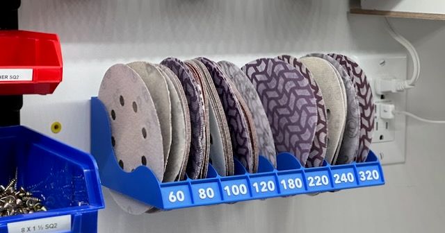 8-gang wall mounted 5 inch orbital sandpaper holder by jaeseopark ...