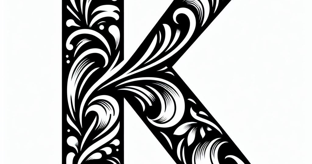 Frottage creation: letter K (version 1) by Nina Máčová | Download free ...