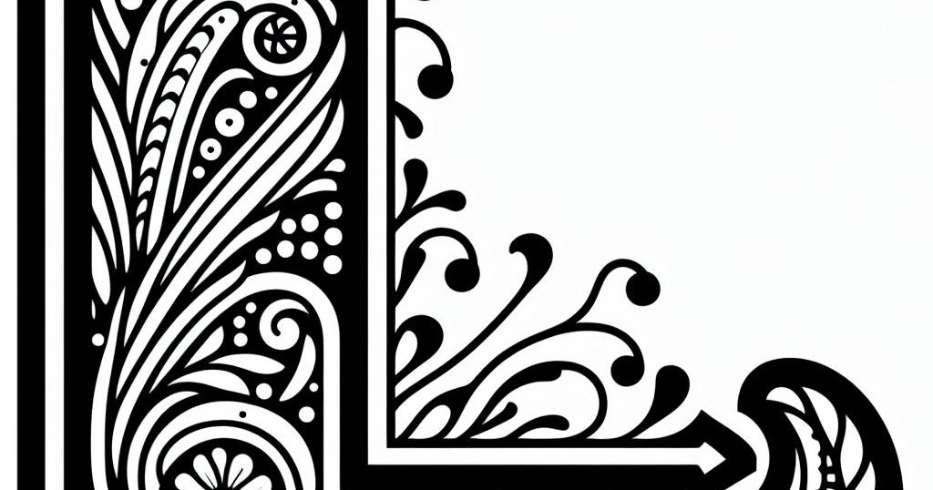 Frottage creation: letter L (version 1) by Nina Máčová | Download free ...